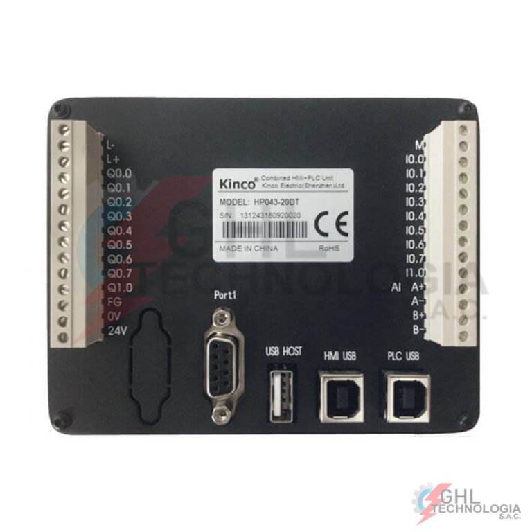PANTALLA HMI + PLC 4.3" / KINCO / HP043-20DT - MK043E-20DT - GHL Technologia
