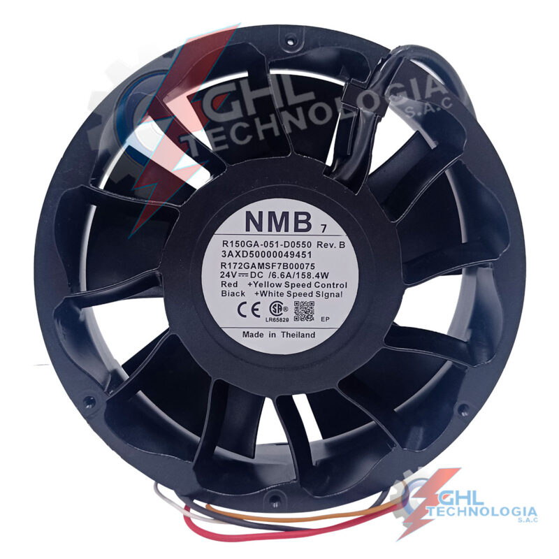VENTILADOR 24VDC 6.6A 4 HILOS 172X172X51MM NMB R150GA-051-D0550 / R172GAMSF7B00075 - GHL Technologia